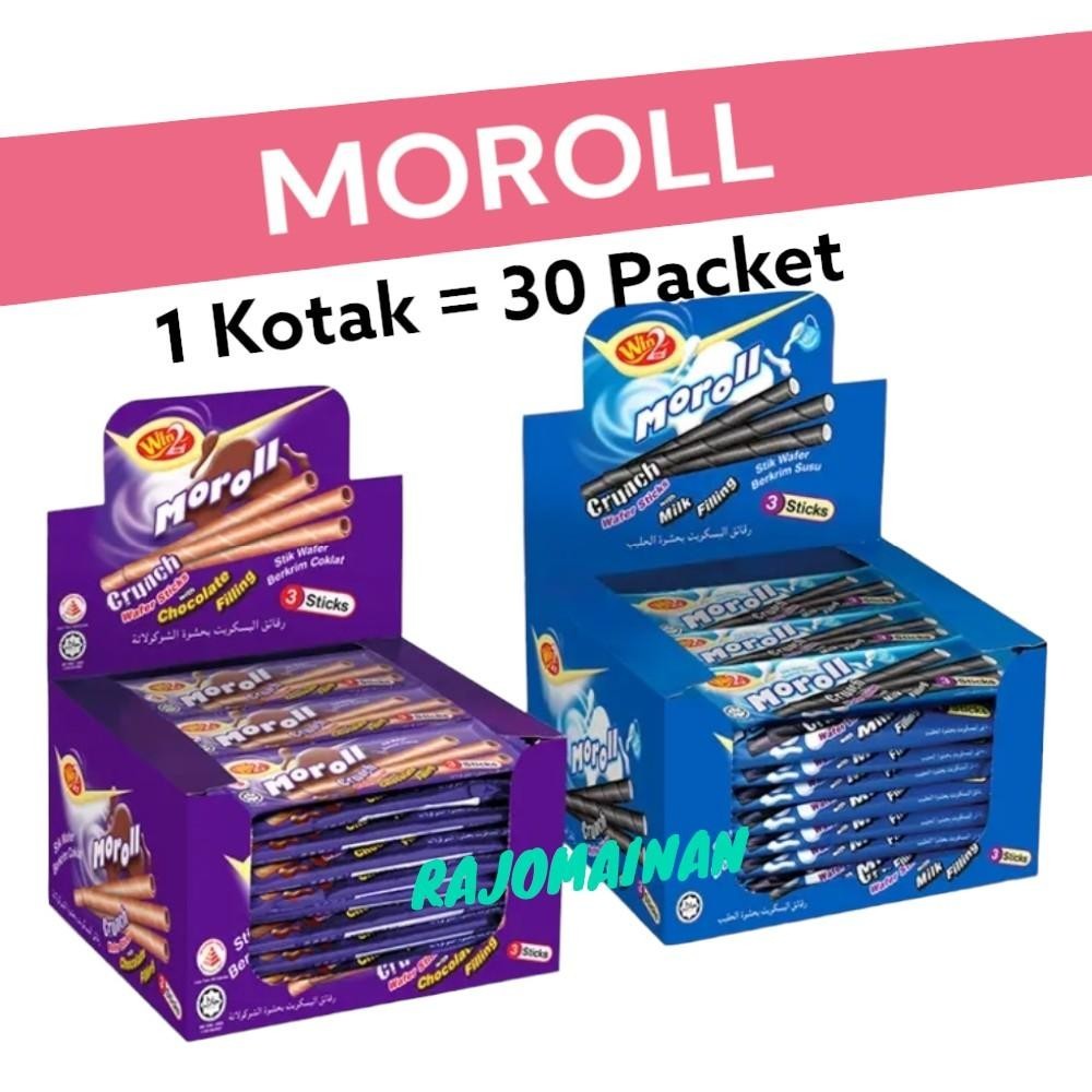 Moroll Crunch Wafer Sticks (540g/ 18g x 30 Packs) Cookies Food Cookies ...