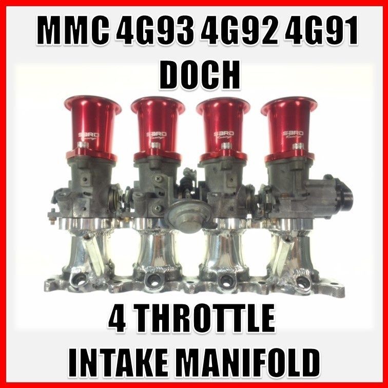 Mitsubishi 4G91 4G92 & 4G93 (DOHC) 38807 SARD Four throttle Intake ...