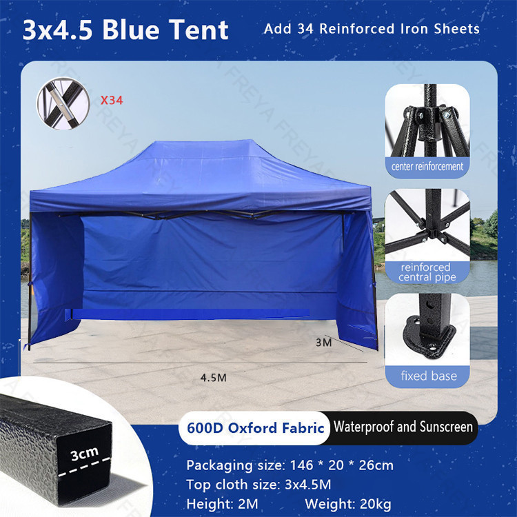 Kanopi 10x10 Heavy Duty Canopy Tent with Side Wall Khemah Niaga Night ...