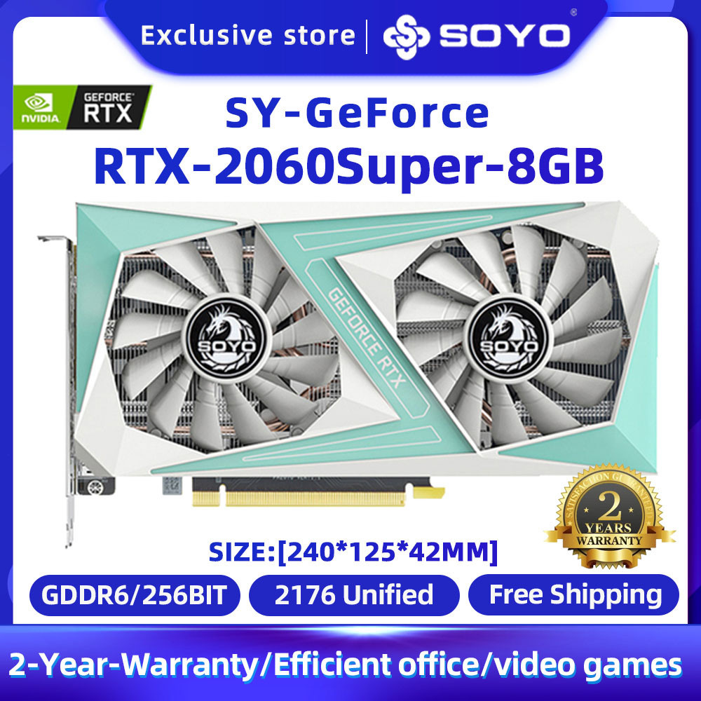 NEW NVIDIA GeForce RTX 2060 SUPER 2060 6G Graphics Card PCIE 3.0x16 ...