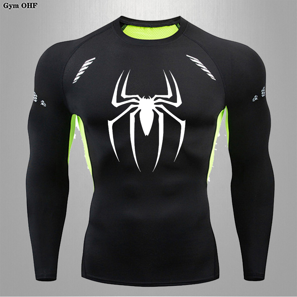 Men's Compression T-shirt Sports Running T-shirt MMA Boxing Fighting ...