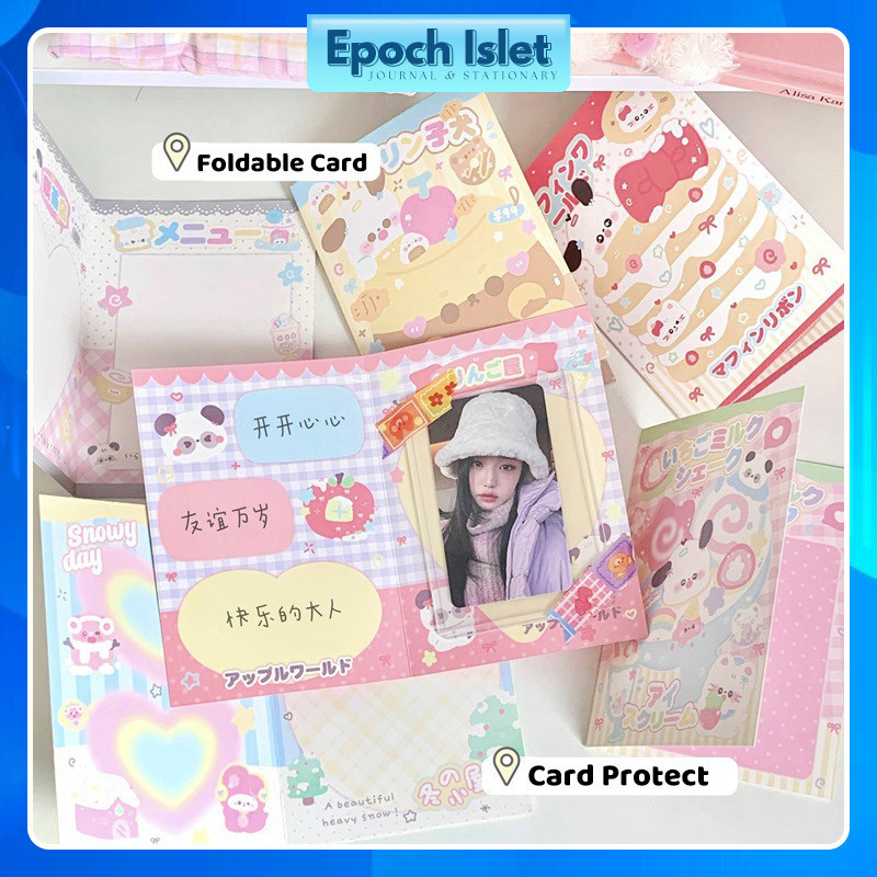 【Epoch Islet】 Cute Cartoon Foldable Card Holder Packing Material Card ...