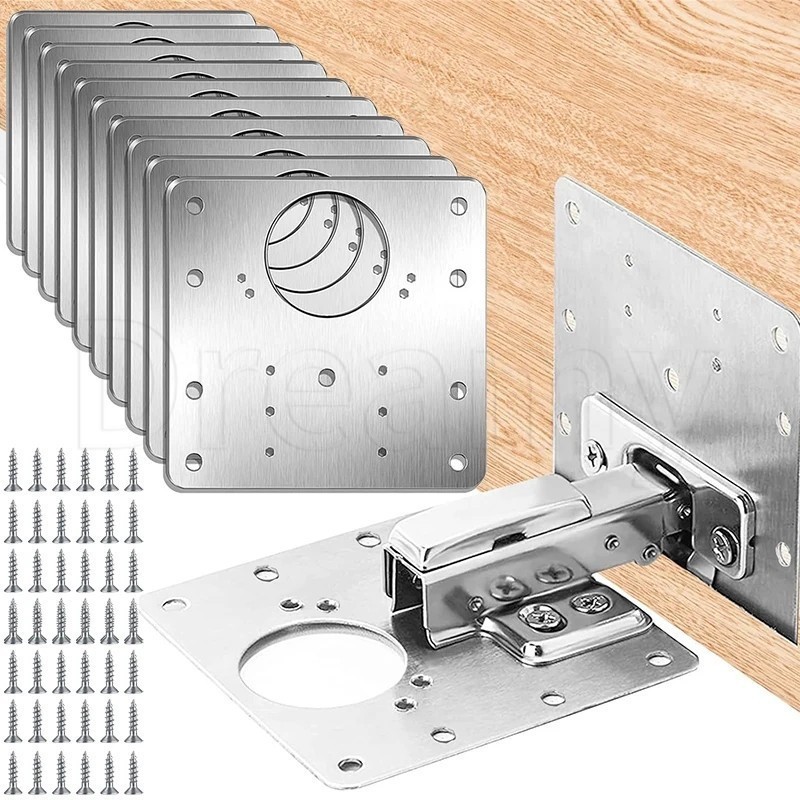 2/4Set Hinge Connection Plate - Hinge Repair Plate - for Wardrobe ...