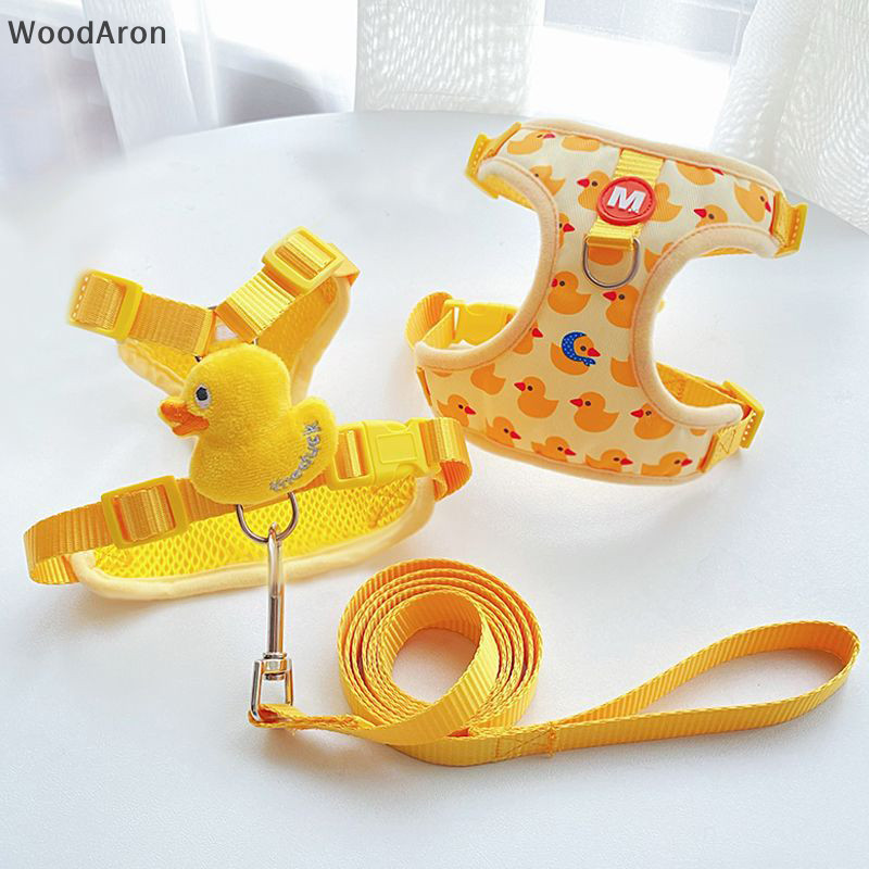 [WoodAron] Breathable Mesh Pet Harness Cartoon Little Yellow Duck Pet ...