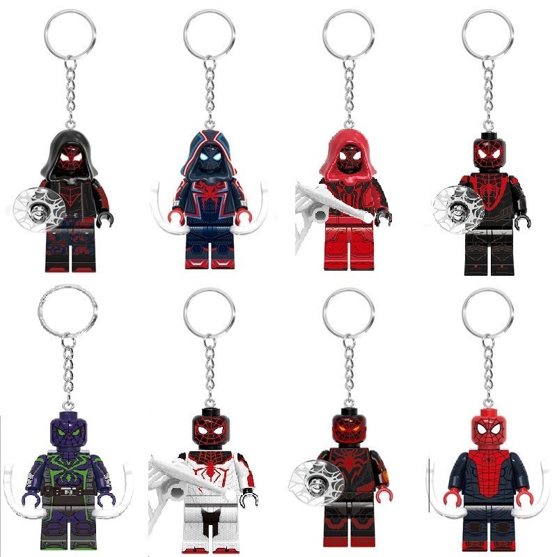 Compatible with Building blocks Super Heroes Gwen Spider-Man Keychain ...