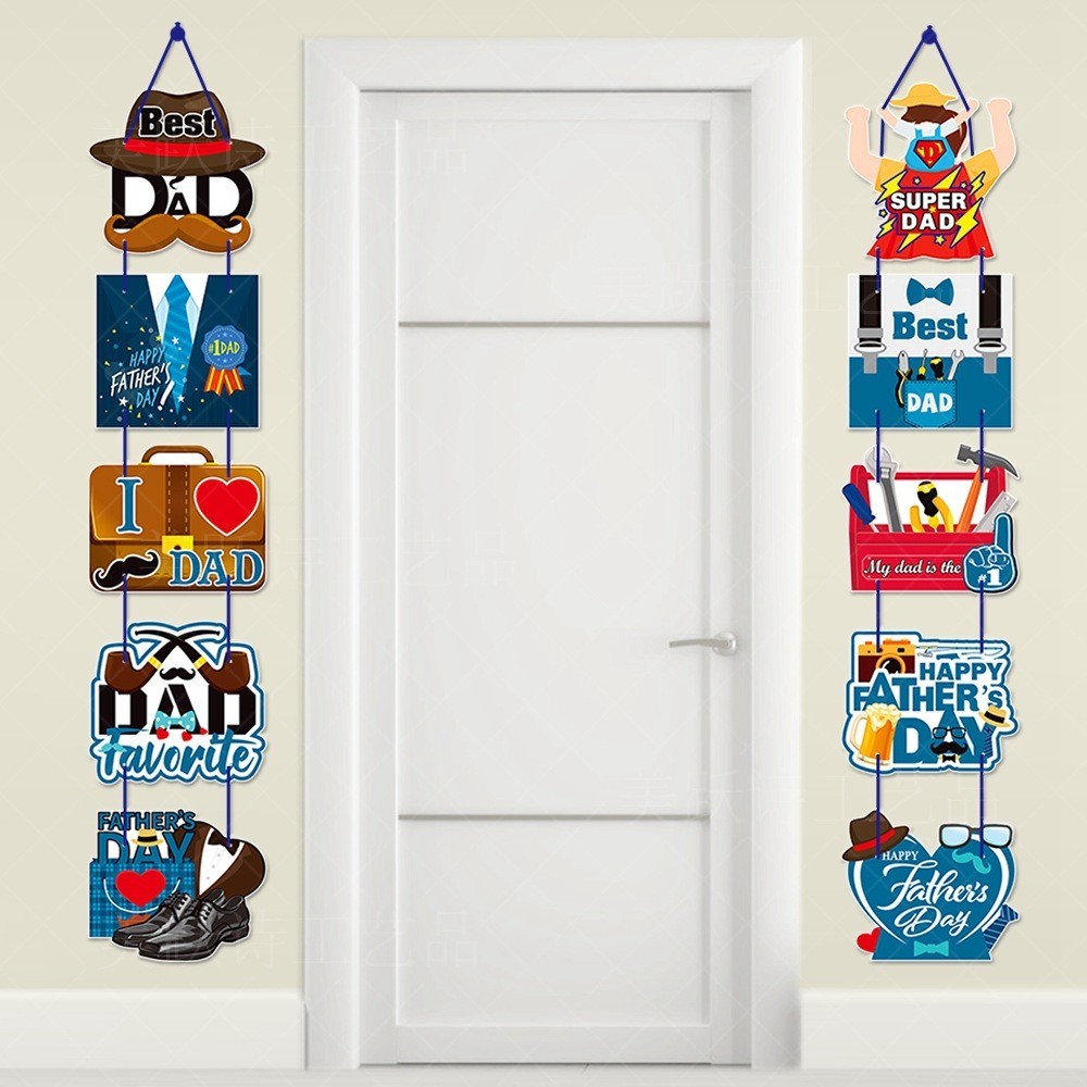 Father's Day Decorative Door Hanging Banner Happy Fathers Day Festival ...