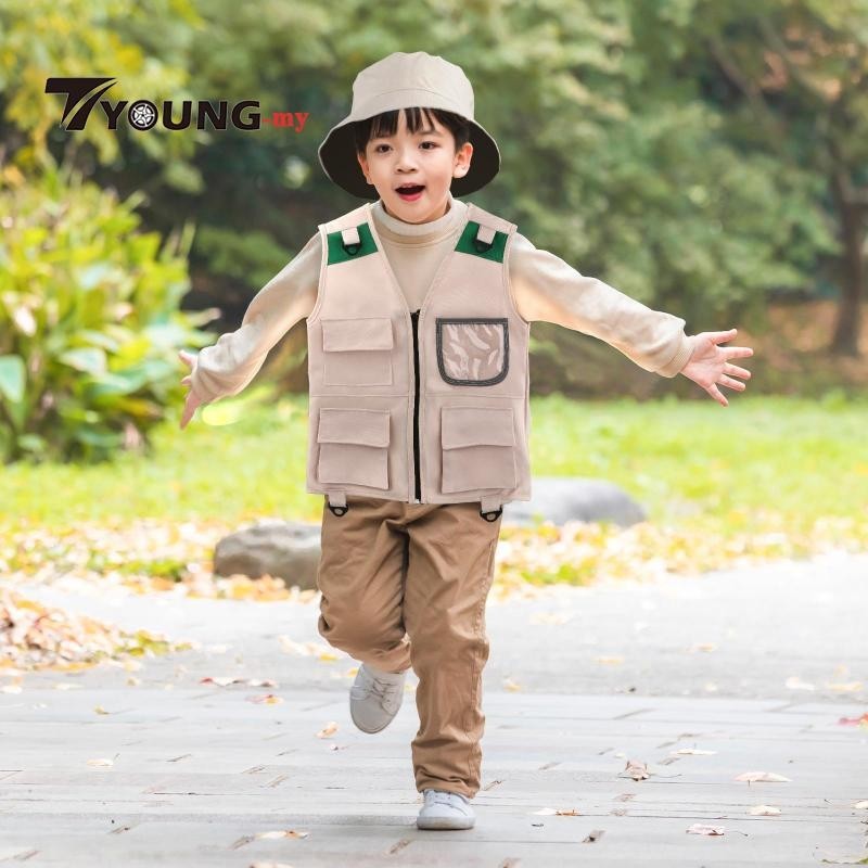 Kids Explorer Costume Cargo Vest and Hat for Toddlers Park Zoo Keeper ...