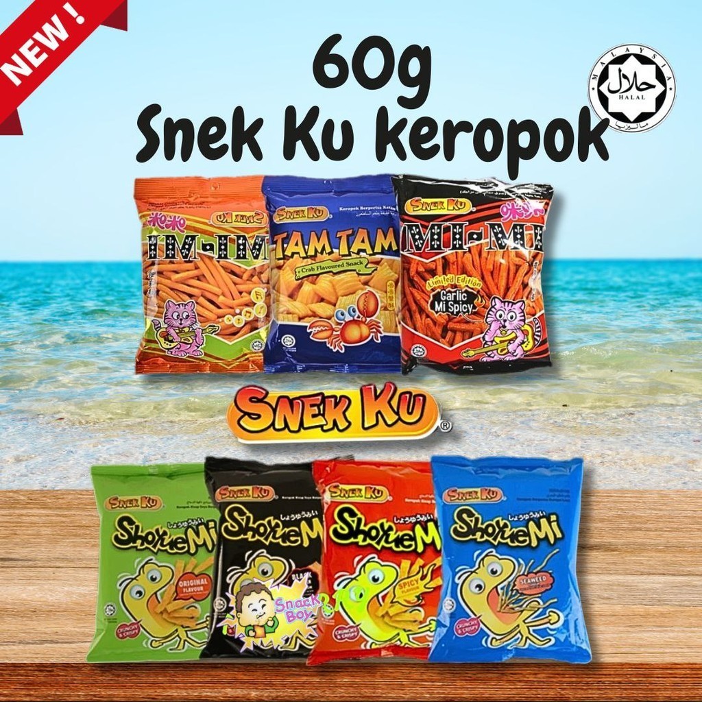 【Ready Stock】60g Snek Ku Shoyuemi Original/ Spicy/ Black Pepper ...