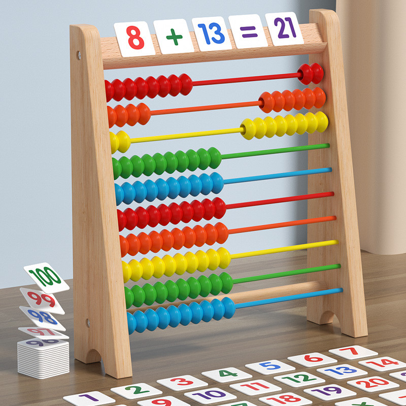 [arithmetic Teaching Aids] Calculation Rack Horizontal Montessori