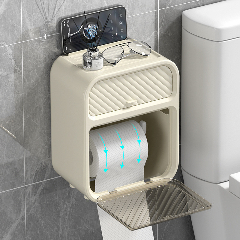 Toilet Paper Box Toilet Tissue Box Paper Roll Box Waterproof Wall ...