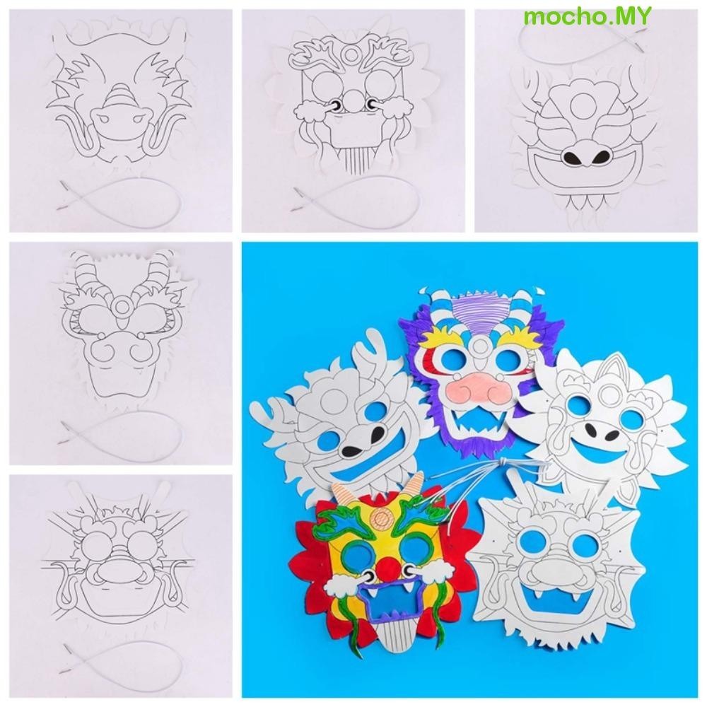 MOCHO Dragon Boat Festival Toys, Drawing Masks Chinese Dragon Boat ...