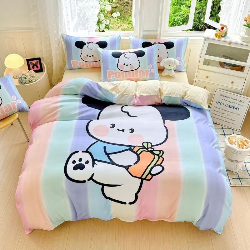 New product launch in 2024 super single bedding set with full elastic ...