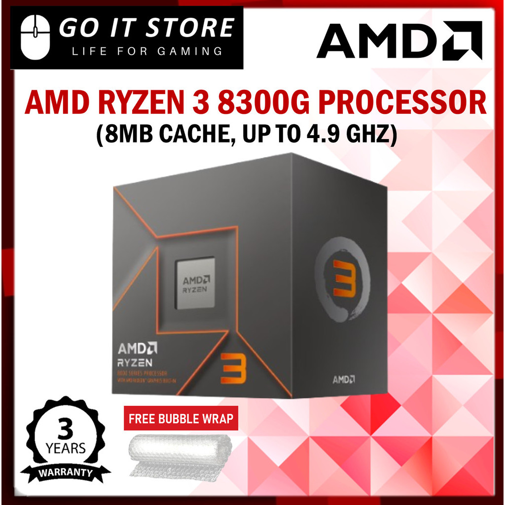 AMD RYZEN 3 8300G AM5 Processor with AMD Radeon™ 740M (3.6GHz Up to 4.9GHz, 8MB) | Shopee Malaysia