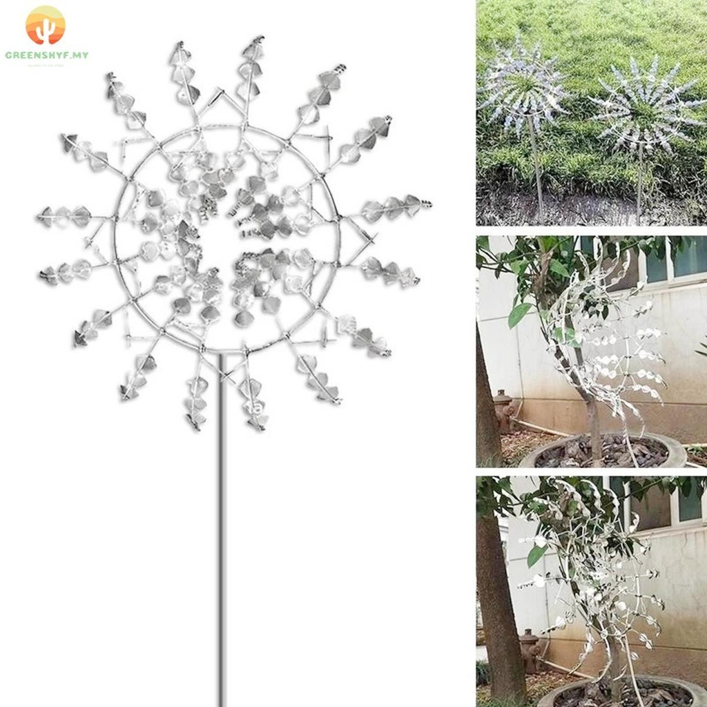 Unique and Magical Metal Windmill Wind Spinner with Metal Garden Stake ...