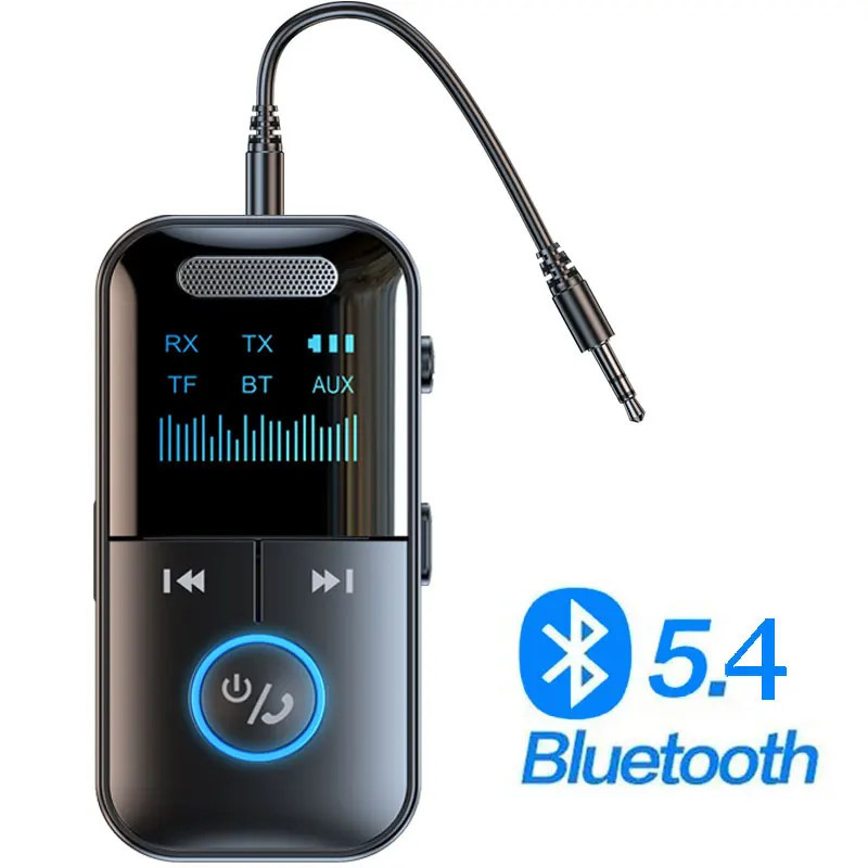 4 In 1 Bluetooth 5 4 Adapter Transmitter Receiver Gt69 Led Wireless Audio For Car Music