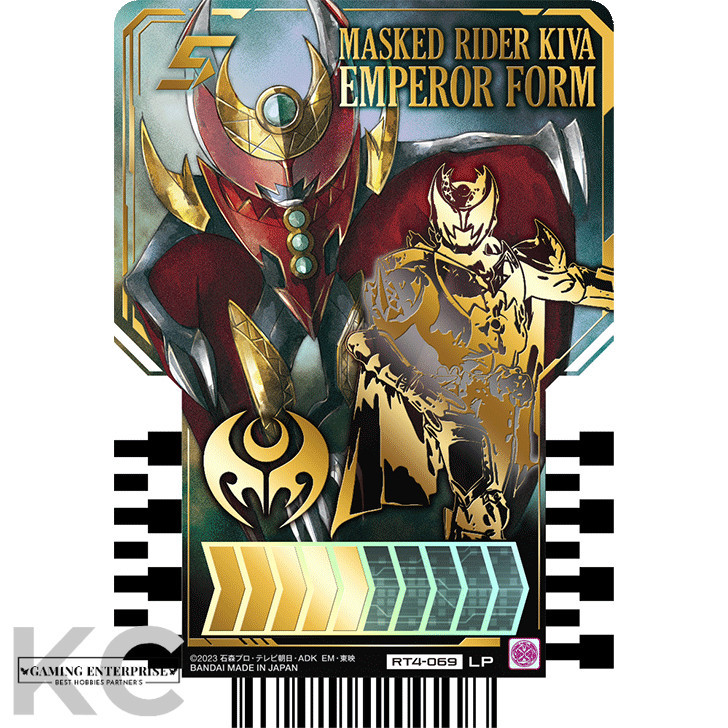 Bandai Kamen Rider Gotchard DX Ride Chemy Trading Card RT4-069 Kamen Rider Kiva Emperor Form LP ...