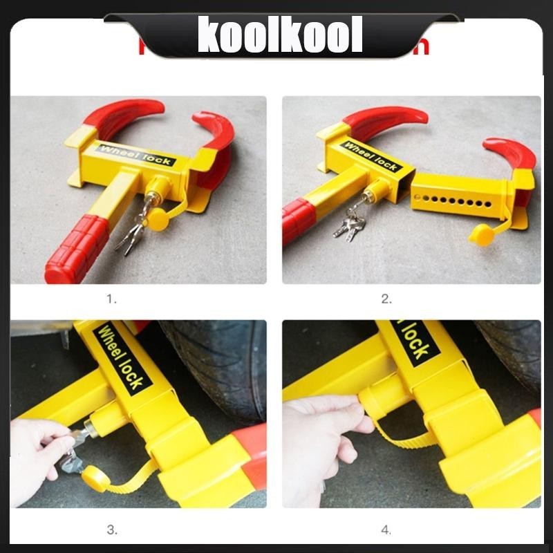 Kool Wheel Clamp Lock Heavy Duty Wheel Lock Anti Theft Wheel Clamp 9 ...