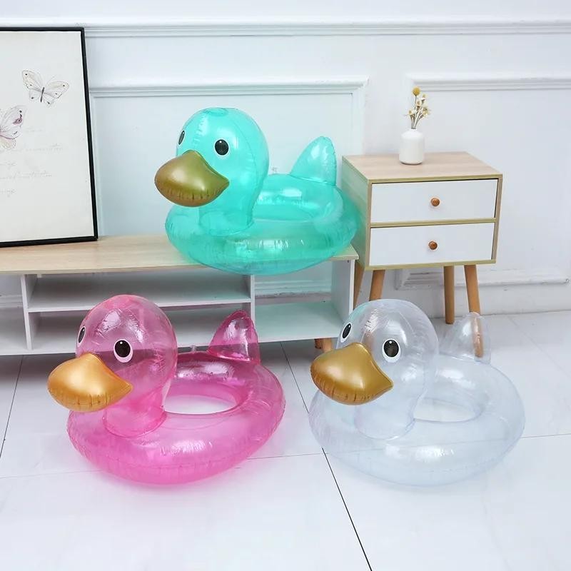 Baby Cute Duck Swimming Ring Inflatable Pool Floats Water Swim Seat ...
