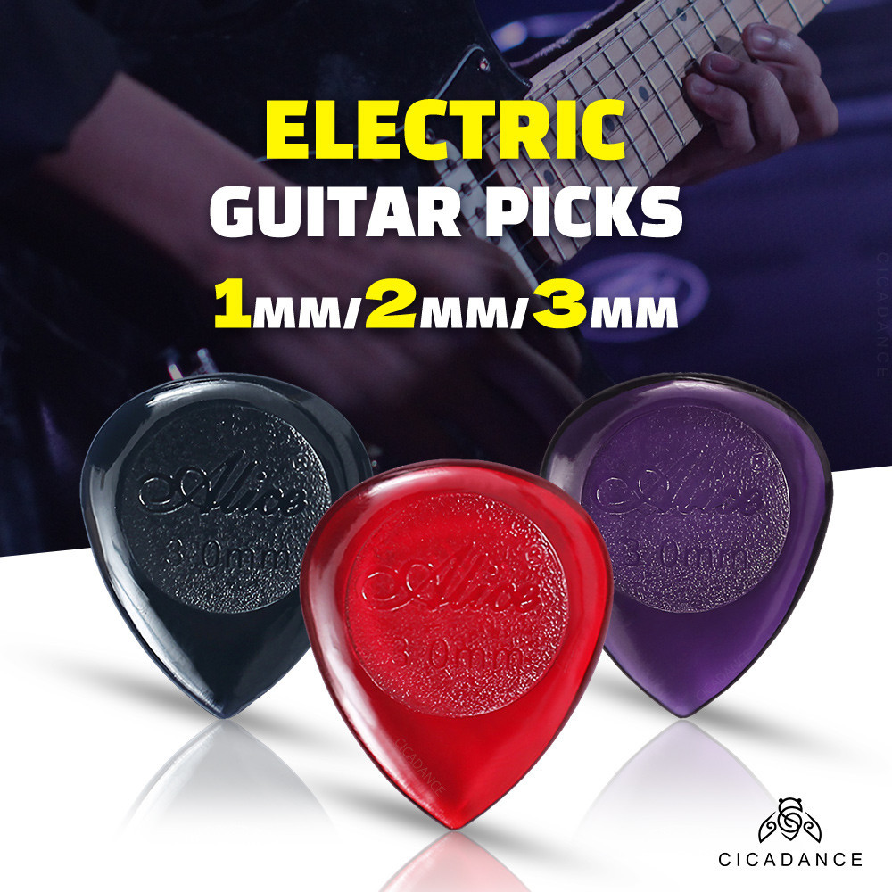 【With Pick Storage Box】Alice 100 PCS Guitar Stubby Picks 1mm/2mm/3mm ...