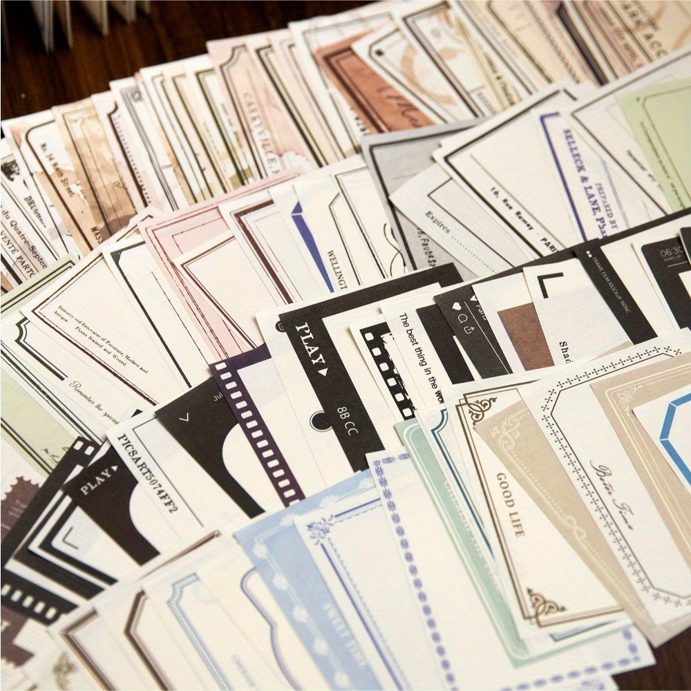 96 Sheets/pack Vintage Scrapbooking Cardstock Decorative Paper Pack ...