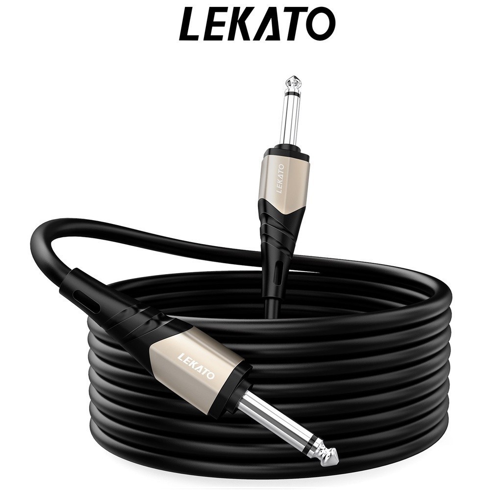 LEKATO Guitar Cable 3M/10Ft Noiseless Electric Guitar AMP Cord 1/4 ...