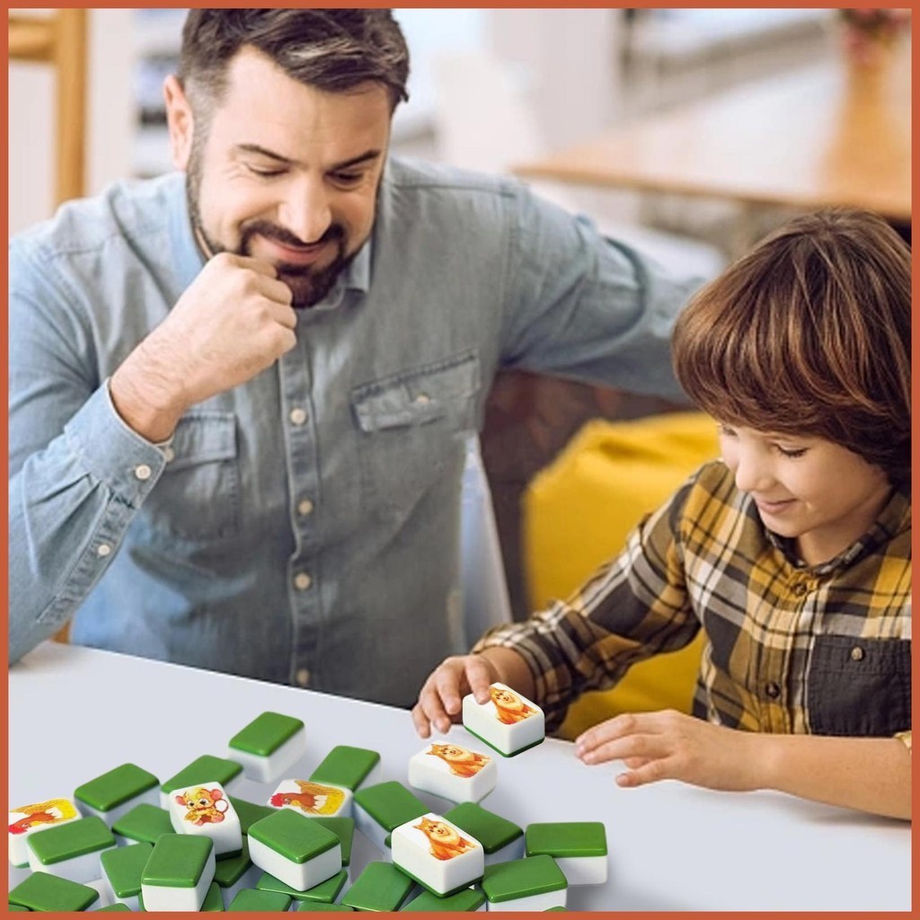 Party Blocks Mahjong 48pcs Traditional Tile Stacking Mahjong Game ...