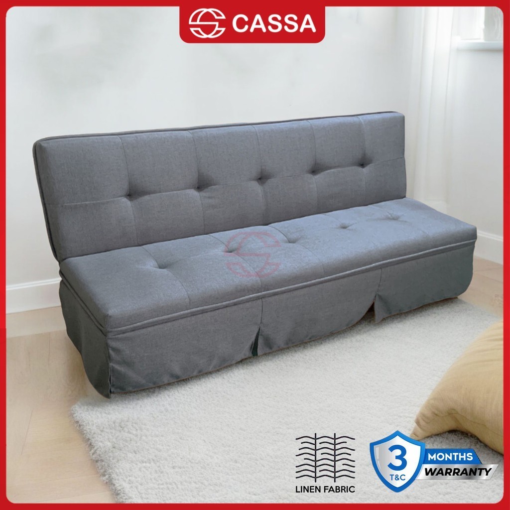 Cassa Sentra Skirt Durable 3 Seater 4 Seater Foldable Sofa Bed Folding Mattress Space Saving ...