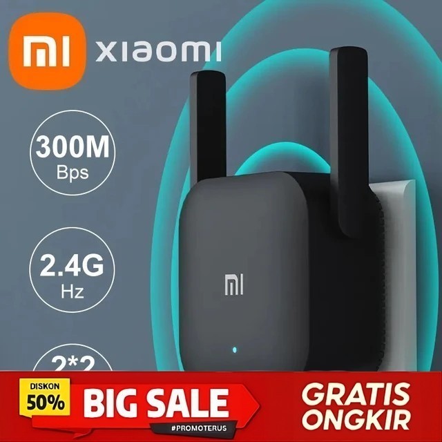 Wifi Repeater Extender 300Mbps Xiomi Pro Amplify 2 Range Antenna Support 64 User | Shopee Malaysia