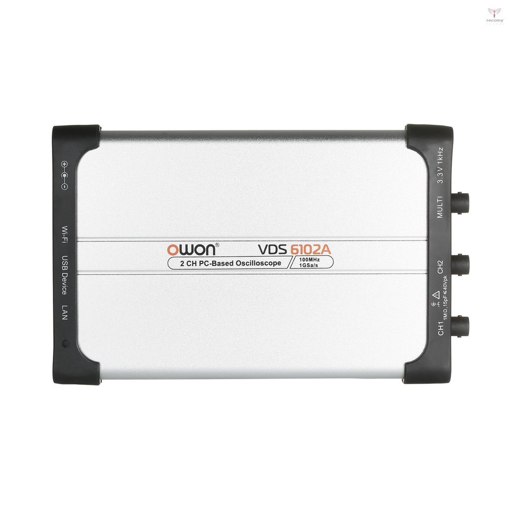 Owon VDS6102A USB PC Virtual Oscilloscope 2 Channel 100 MHz 1Gsa/s 14bits Portable ADC Type-C ...