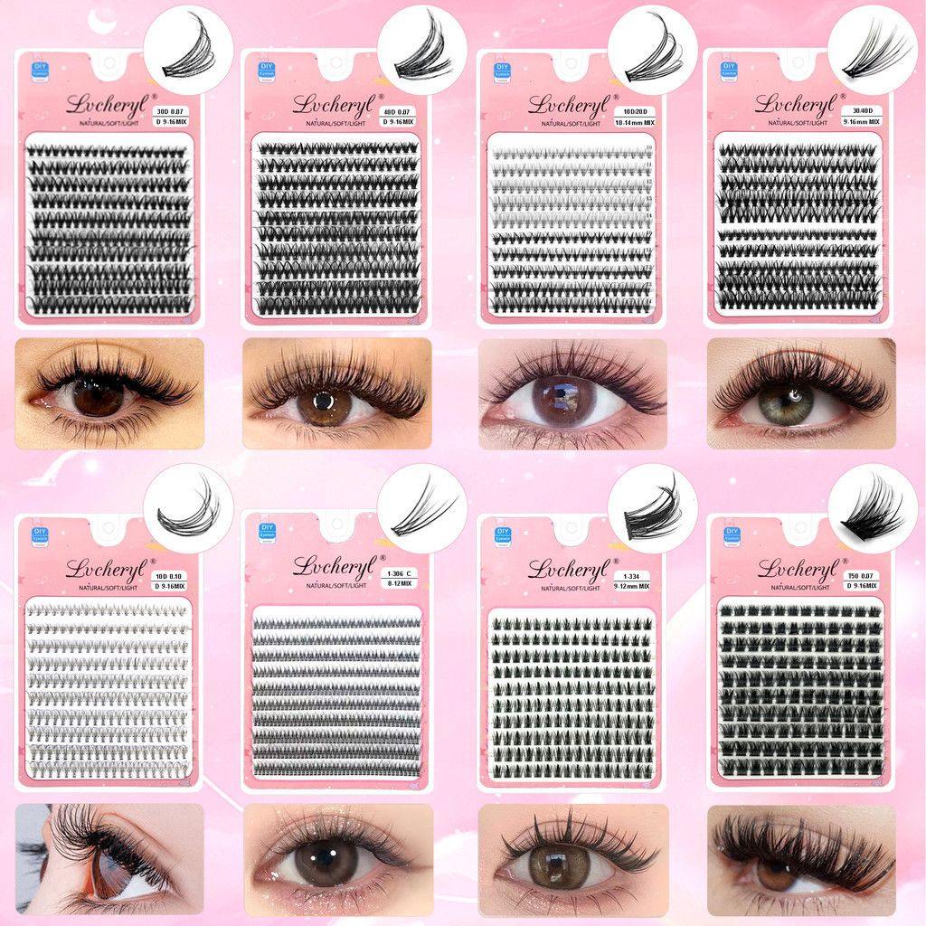 Lvcheryl D Curl Eyelash Extension 10D/20D/30D/40D Volume Individual ...