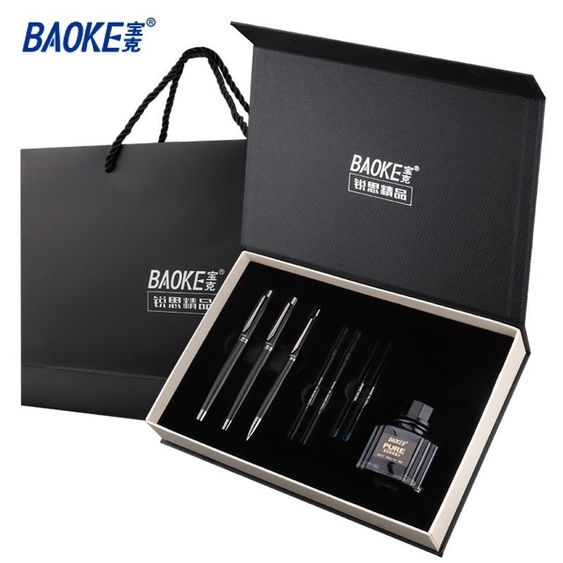 BAOKE Luxury Business Fountain Pen Gift Set Gel Pen Roller Pen Refill ...