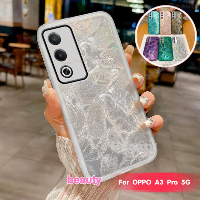 For OPPO A3 Pro 5G 2024 Feather Casing Glitter Bling Cute Phone Case ...