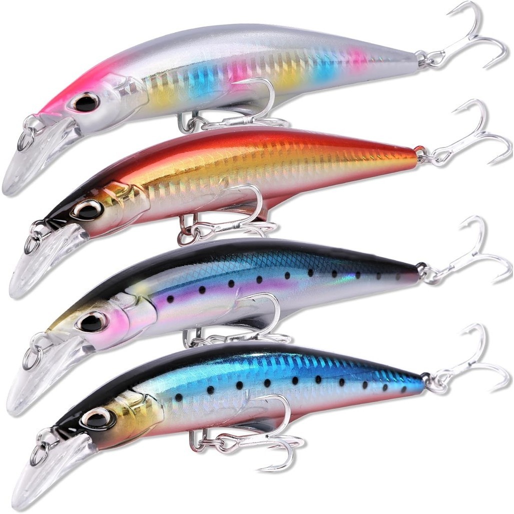 [Direct from Japan]Contyu Bluefish Lure Set Minnow Flounder Sea Bass 4 ...