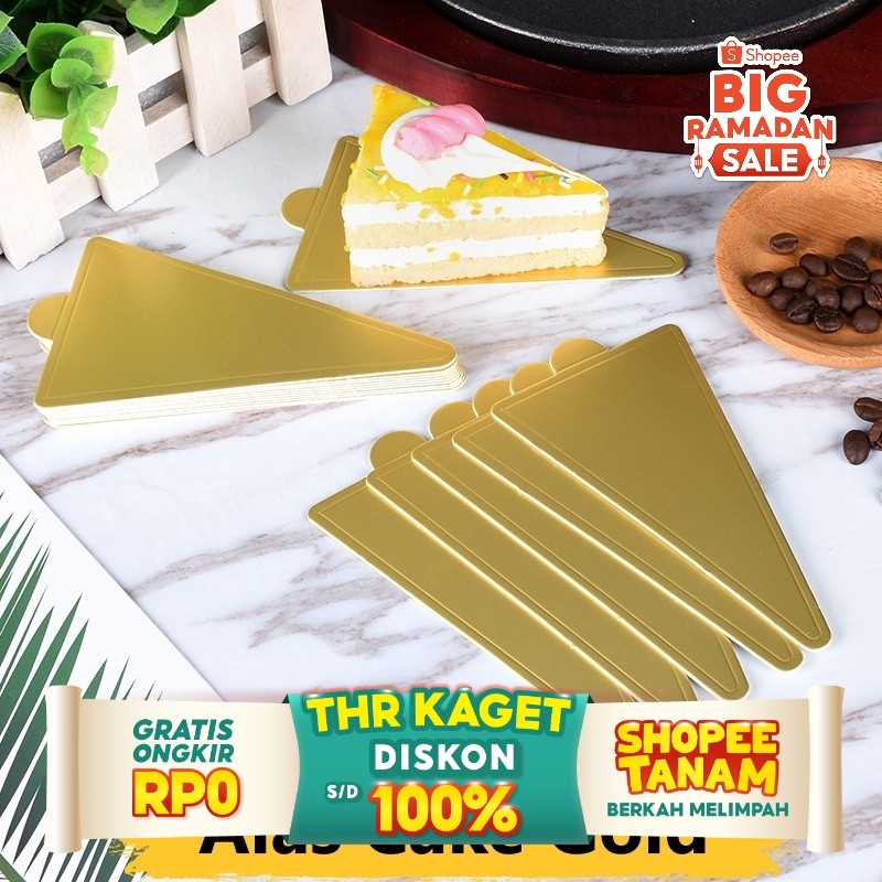 Aigootan - TRIANGLE GOLD Cake MATS - Mini Slice Cake Coasters Triangle ...