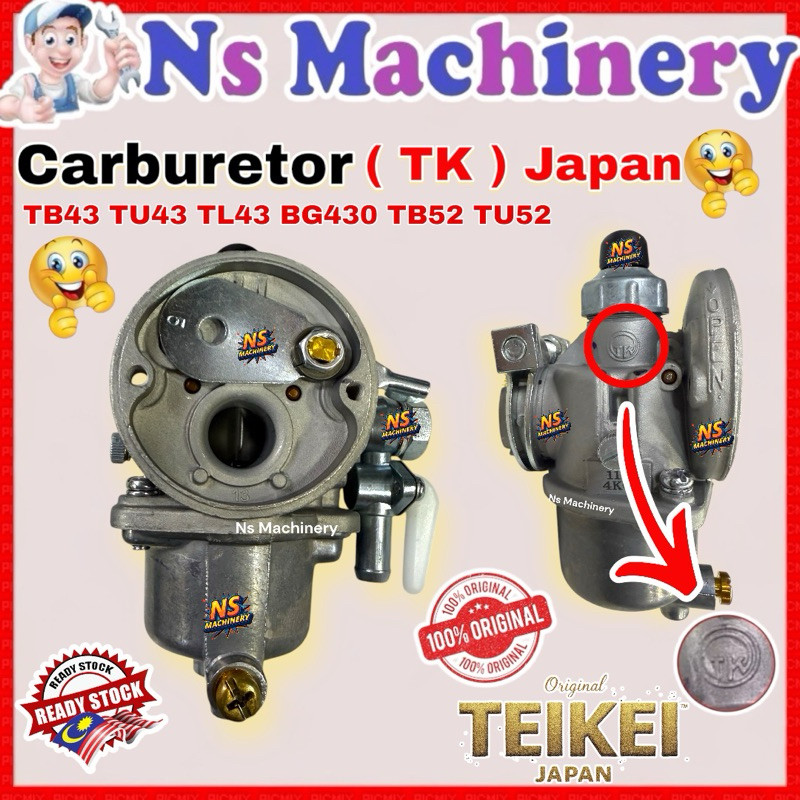 Super Heavy Duty Carburetor(TK)Original Japan TB43/TU43/BG430 TB52 Brush Cutter/Original Teikei ...