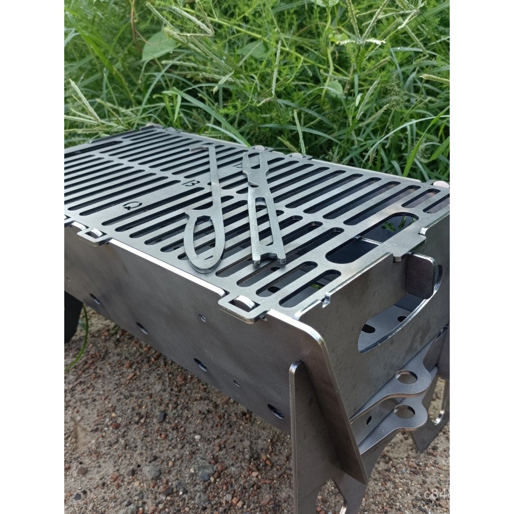 Perkelahan Luaran Baharu Grill BBQ Keluli Tebal Boleh Ditanggalkan ...