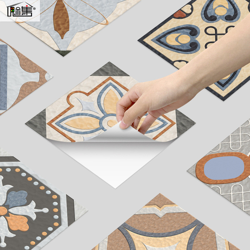 10PCS Home Decoration Floor Stickers Wallpaper Stairs Vintage Morandi ...
