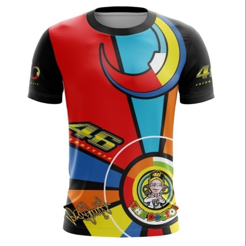 Valentino 2025 fashion Rossi 46 V2 Sublimation Tshirt / Baju Microfiber ...