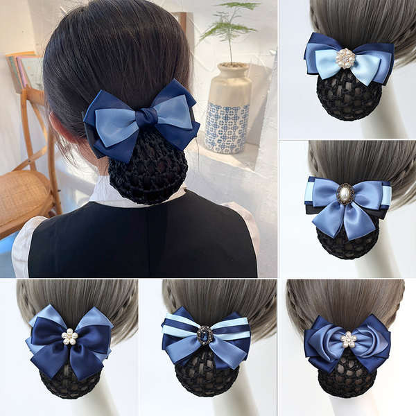 hair net bun Hiasan kepala bunga kepala, aksesori rambut, poket bersih ...