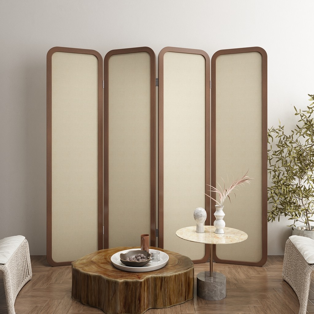 Ins Japanese Simple Solid Wood Screen Living Room Modern Hotel ...