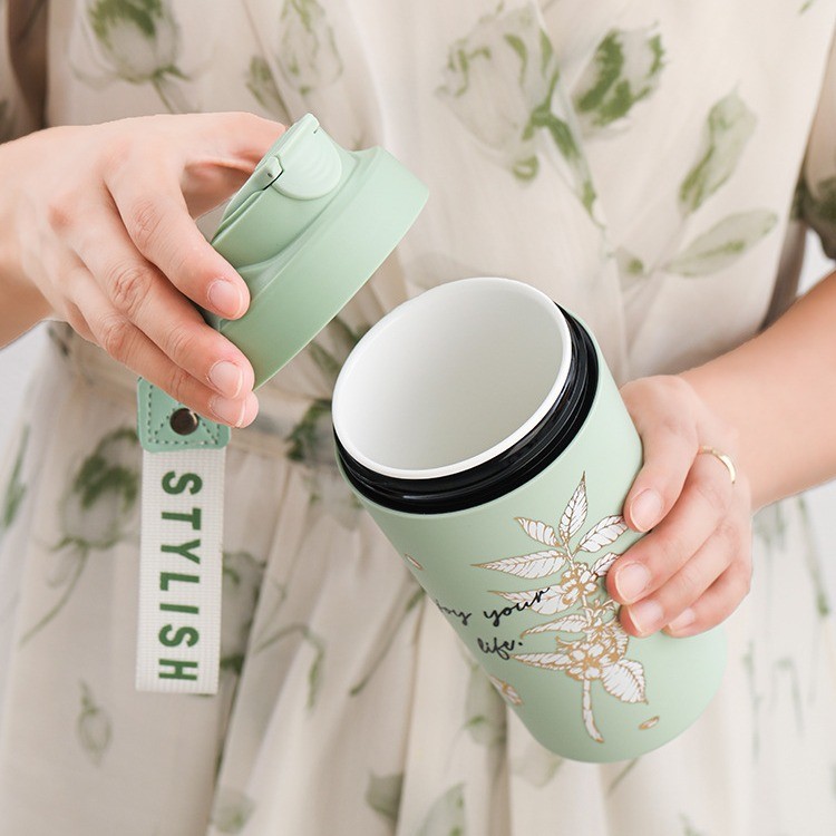 Connors ceramic insulated water bottle tumblr aesthetic korean unique ...