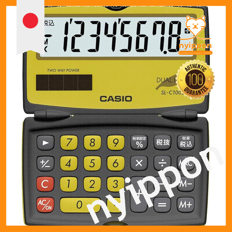 Casio Colorful Foldable Desk Calculator, 8-Digit, SL-C100B-BY-N, Spice ...