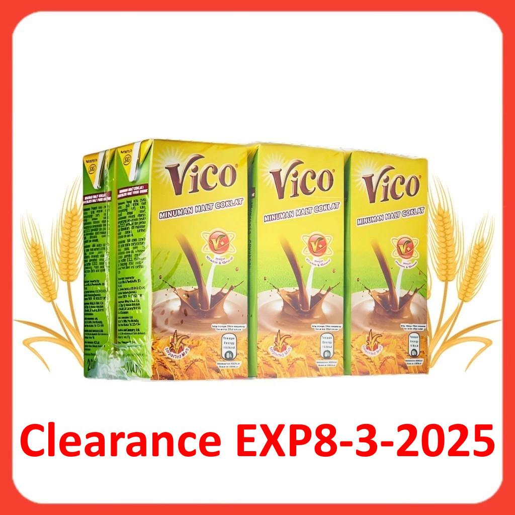 Air Kotak Vico [EXP8-3-25] Chocolate Drinks UHT 200ML X 6'S | Shopee ...