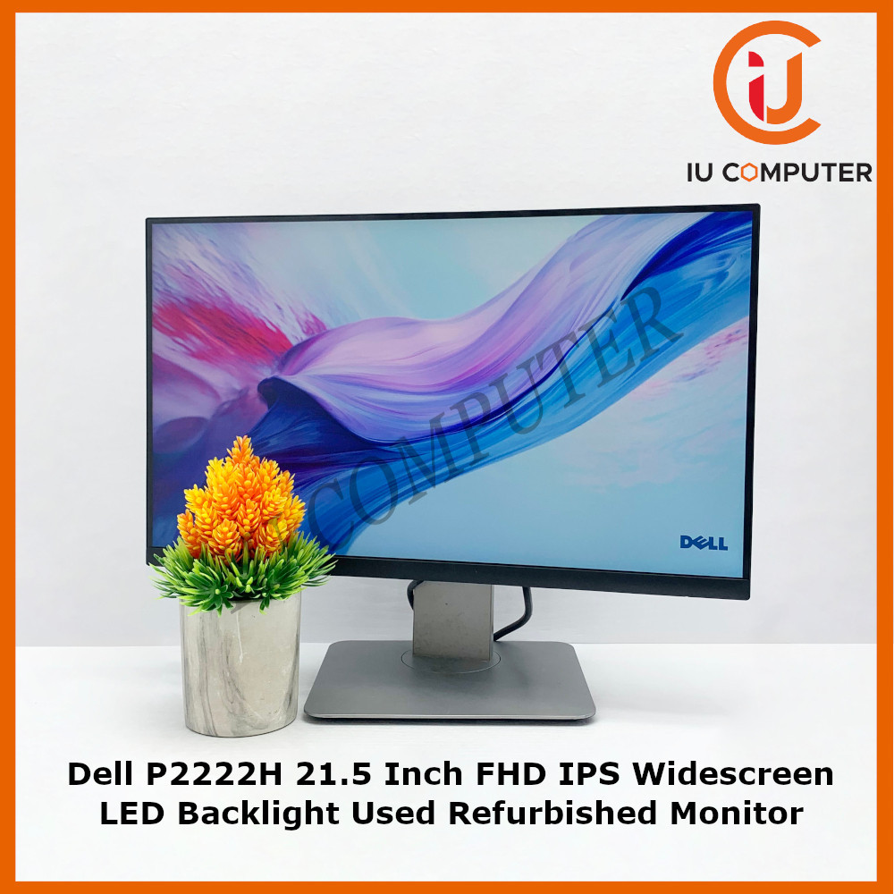 DELL P2222H 21.5 INCH FHD IPS LED BACKLIGHT FRAMELESS WIDESCREEN USED ...