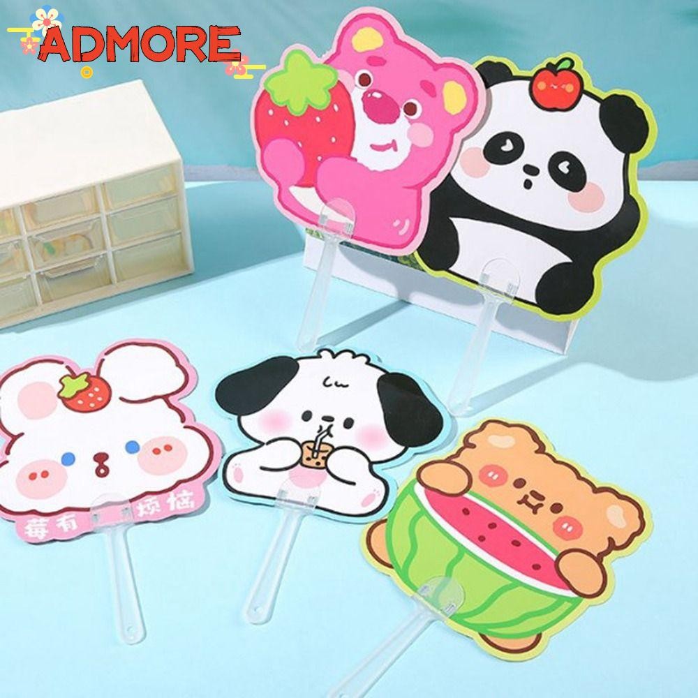 ADMORE 5/50Pcs DIY Art Cooling Fan, Cute Mini Transparent Blank/Cartoon ...