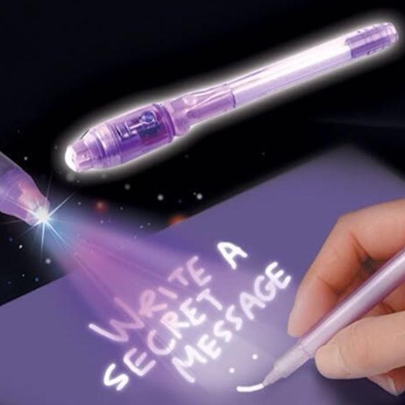 KIIK Secret Ink Pen with UV light Invisible Writing Pen with UV Light ...