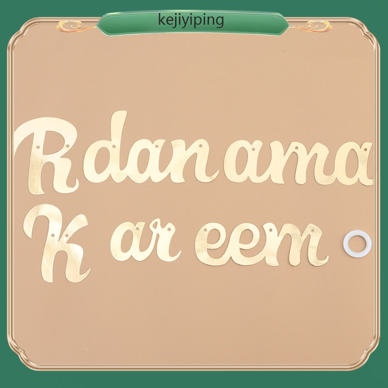 【Ready Stock】 Islam Party Banner Golden Ramadan Letters Banner Happy ...