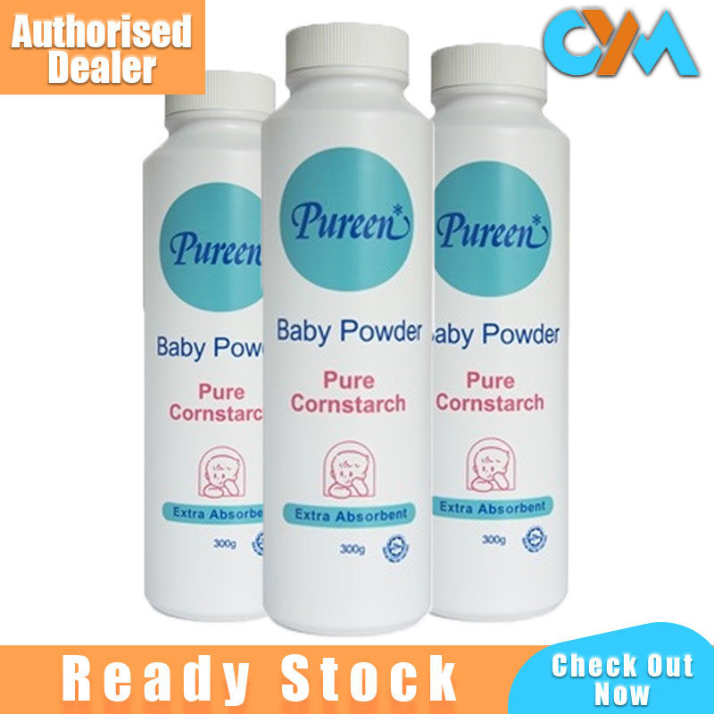 Pureen Bedak Bayi Pure Cornstarch Baby Powder Extra Absorbent Protect ...