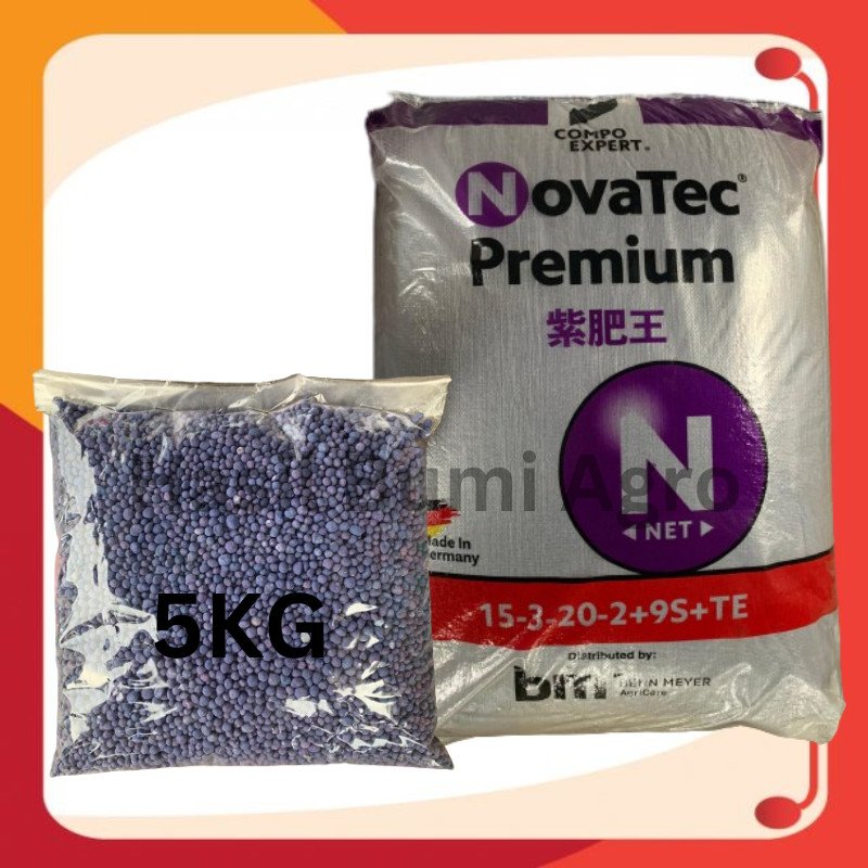 5KG BAJA BUAH NOVATEC PREMIUM 15-3-20-2+10S+TE REPACK Baja Buah Ungu ...