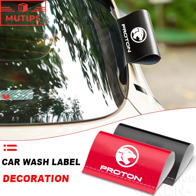 Proton Car/Motorcycle Wash Label Trunk PVC Water Proof Sticker Auto ...